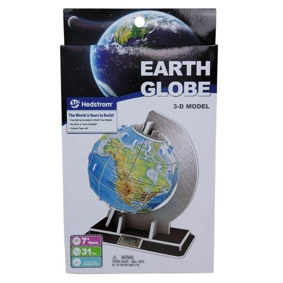 Hedstrom | Toys | Hedstrom Earth Globe 3d Model 3 Pc Ages 7 No Tools ...